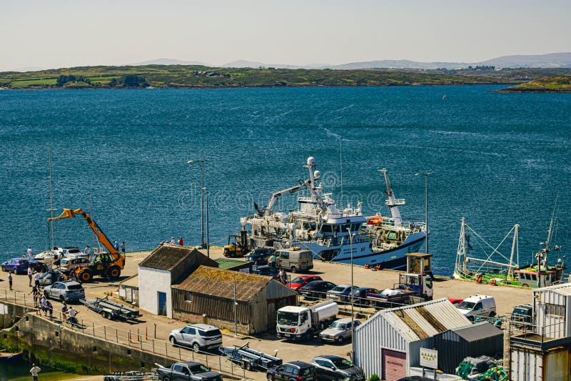 A Working Dock in the Process of Unloading a Ship at a Pier in ...