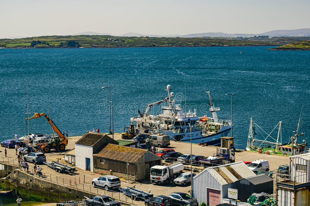 A Working Dock in the Process of Unloading a Ship at a Pier in ...