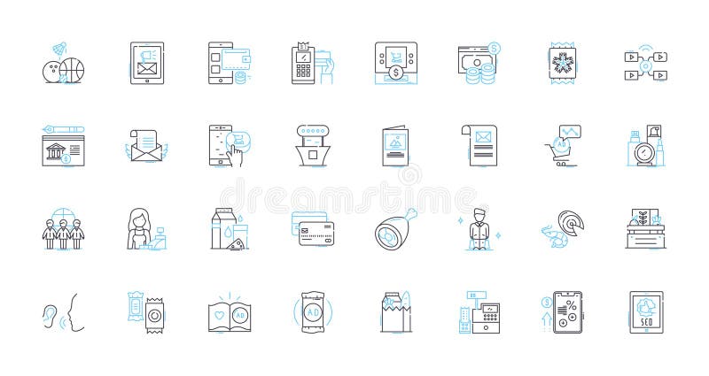 Laboring Line Icons Collection. Dilating, Contraction, Birthing ...