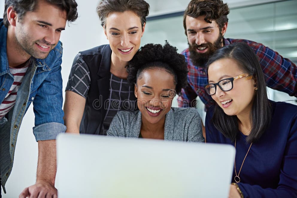 Working Effectively with the Help of Technology. Colleagues Working ...