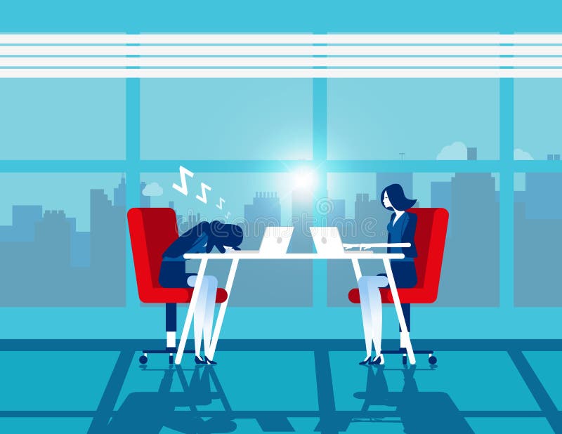 Working Efficiently. Office Workplace Concept, Person Competition Stock ...