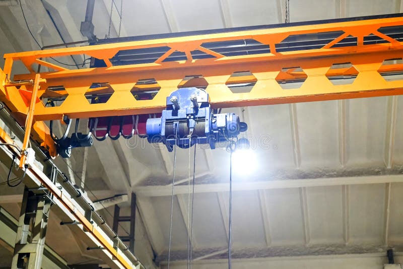 Working Electric Drive of an Overhead Crane in a Metalworking Workshop ...
