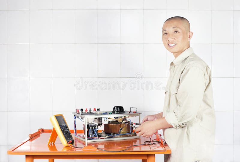 A working electrician stock image. Image of fault, instrument - 26061705