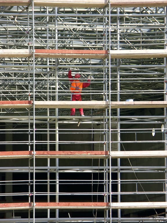 Working at elevation stock image. Image of assembly, concrete - 655385