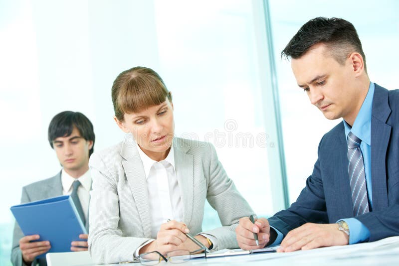 Boss and Employee stock photo. Image of communicating - 7209458