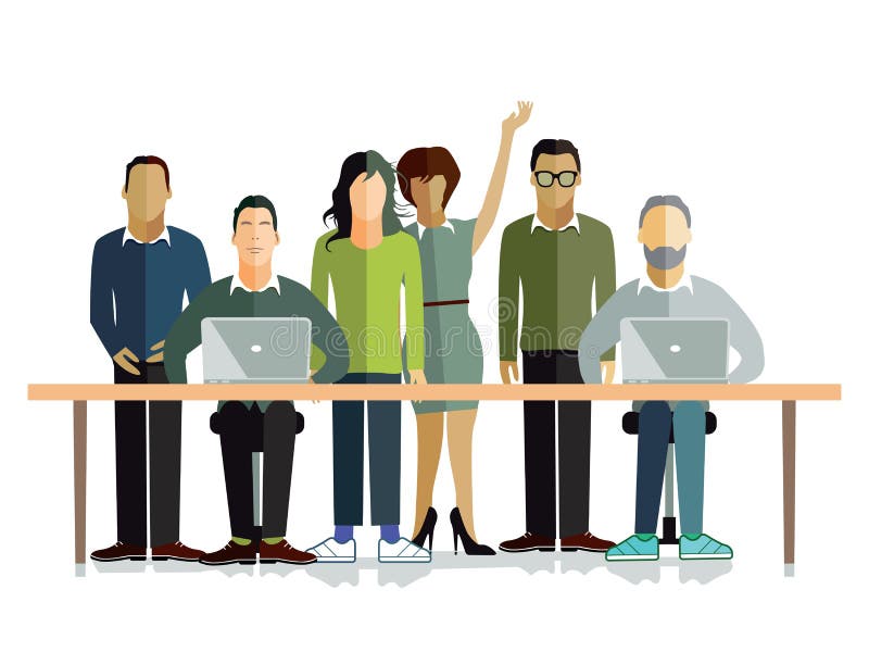 The Working Environment in the Office. Employees Work Stock ...