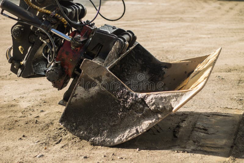 Working Excavator bucket stock image. Image of backhoe - 76485879