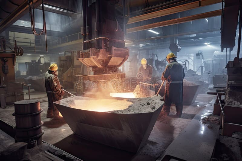 Working in a Factory, Where Extraction and Processing Technologies are ...