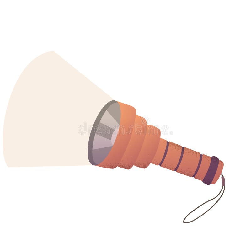 Flashlight Cartoon Icon stock vector. Illustration of clip - 58767146
