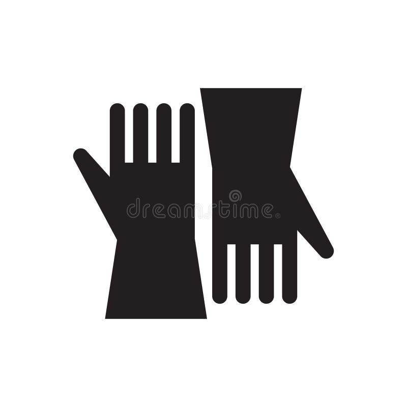 Working Gloves Icon - Hand Safety Protection Icon Sign Symbol Vector ...