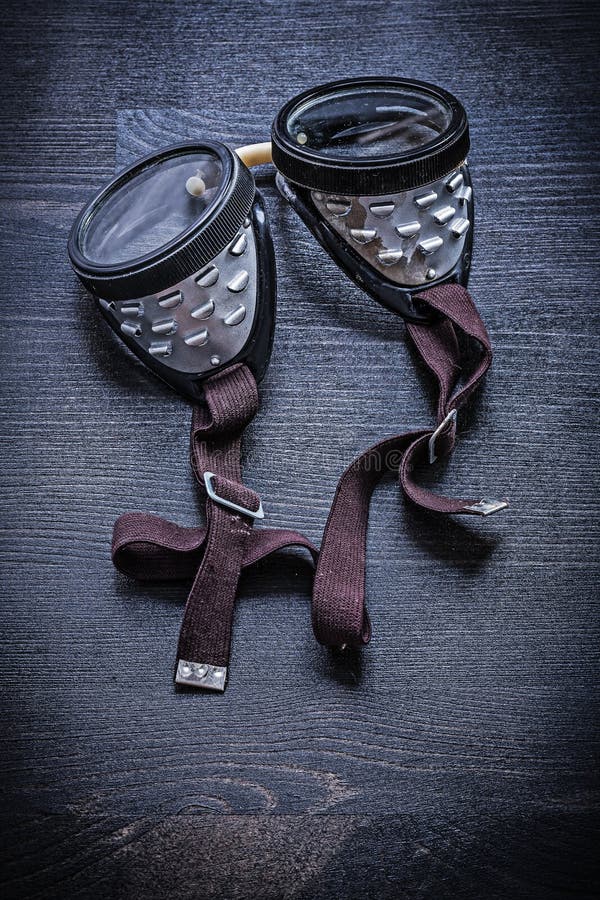 Working Goggles on Vintage Board Stock Photo - Image of maintenance ...