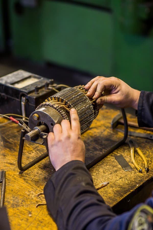 Working Hand Man at the Factory Stock Photo - Image of manual ...