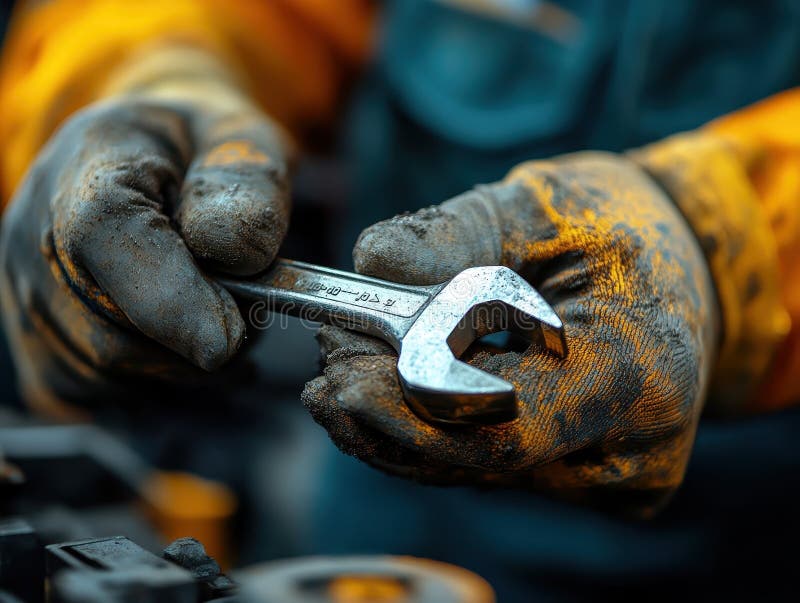 Working Hands Holding Dirty Tool Showcasing Hard Work and Dedication ...