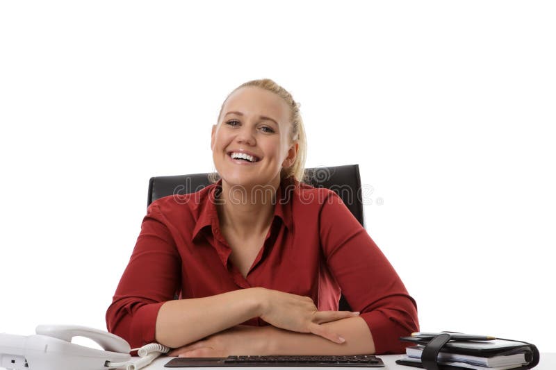 Working hard stock image. Image of businesswoman, smile - 42178835