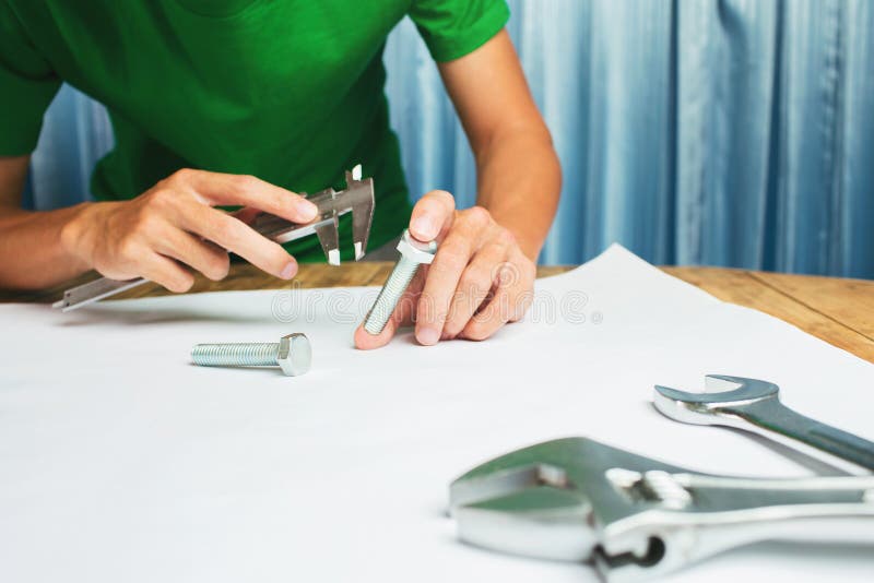 Working Hard of Businessman Factory Engineer in Office Main Work Stock ...