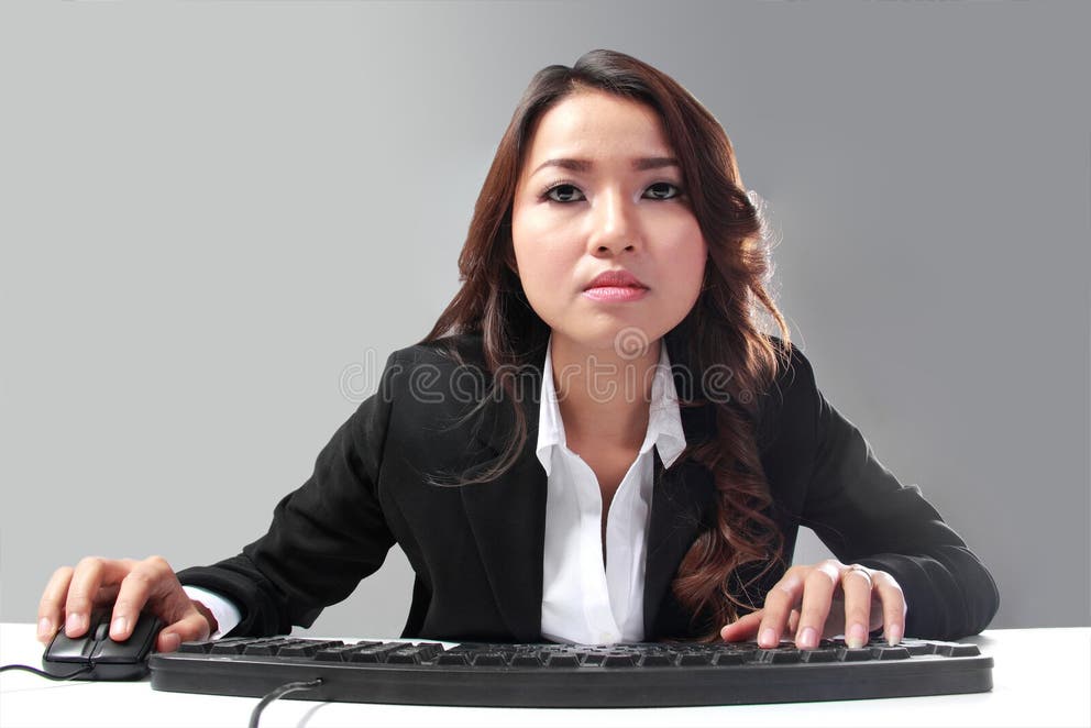 Working computer stock photo. Image of assignment, hard - 52647442