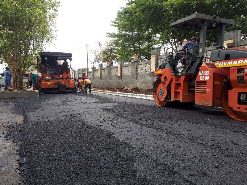 Working hard project roads editorial stock image. Image of roads ...