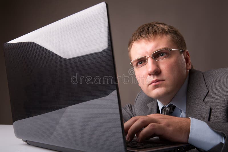 Tired Working Man with Tools Stock Image - Image of isolated, carpenter ...