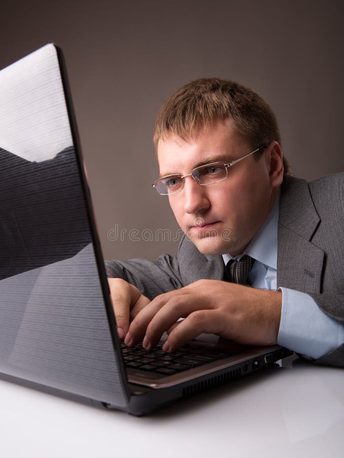 Working hard stock photo. Image of face, person, computer - 35388338