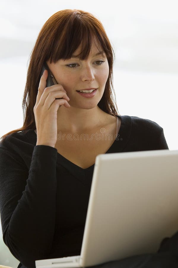 Working at Home 15 stock image. Image of laptop, beautiful - 620089