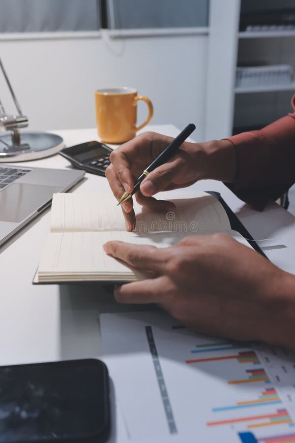 Working from Home, Closeup Business Woman Using Laptop Computer and ...