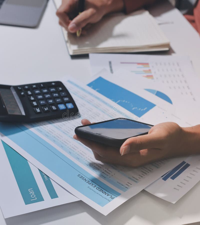 Working from Home, Closeup Business Woman Using Laptop Computer and ...