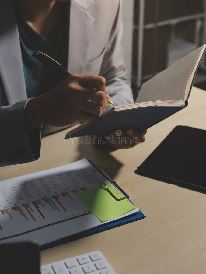 Working from Home, Closeup Business Woman Using Laptop Computer and ...