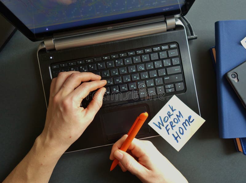 Layout on the Topic of Remote Work Stock Image - Image of home, credit ...