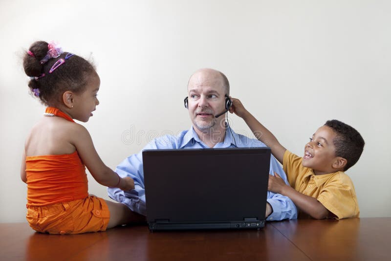 Working from Home Distractions Stock Image - Image of distracted ...