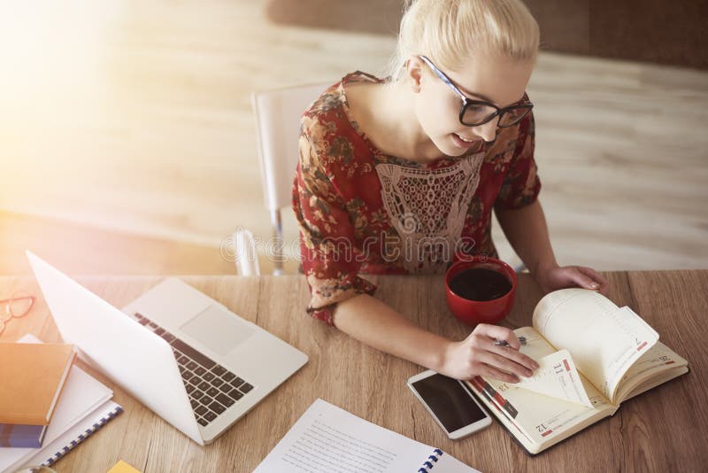 Working at home stock image. Image of notes, leadership - 73360957