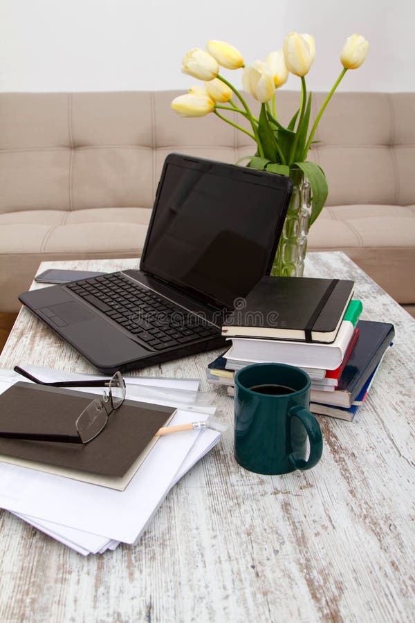 Busy Home Office stock photo. Image of screen, mobile - 4694742