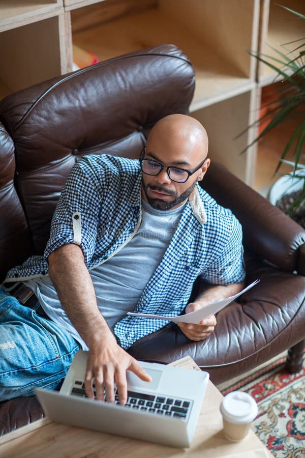 Working in home office stock image. Image of blogger - 100511827