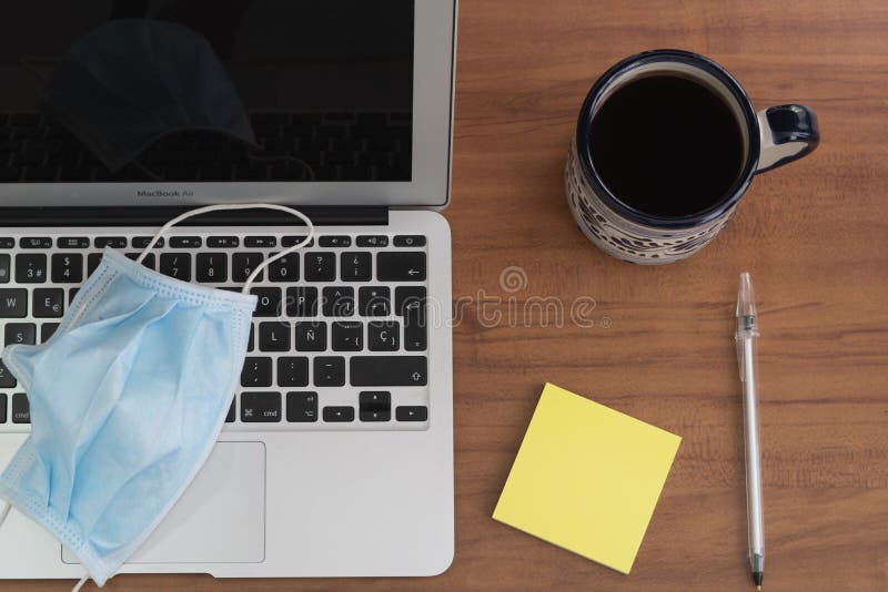 Working at Home for a Pandemic Editorial Stock Image - Image of messy ...