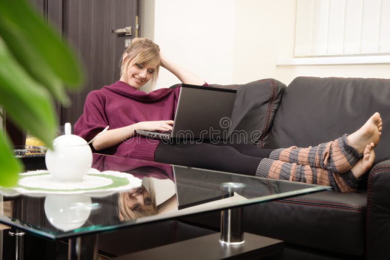 Working at home stock photo. Image of portrait, home - 30916656