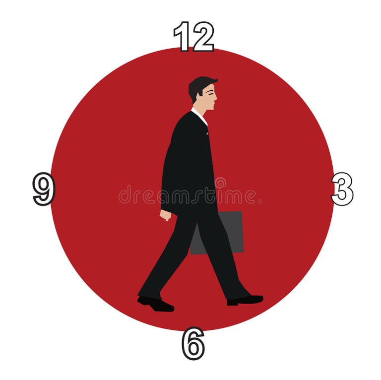 Working hours stock illustration. Illustration of routine - 16322469