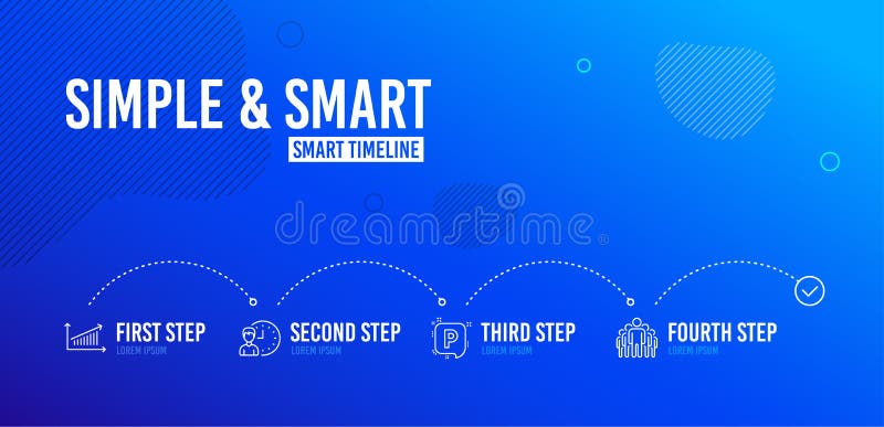 Working Hours, Chart and Parking Icons Set. Group Sign. Project ... Working Hours, Chart and Parking Icons Set. Group Sign. Project ...