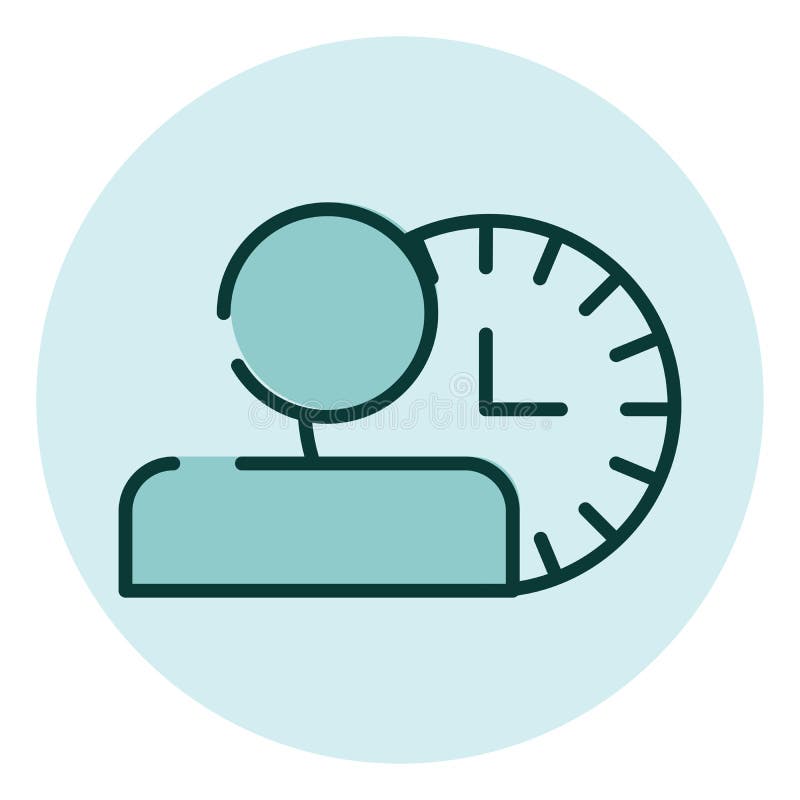 Working hours line icon stock vector. Illustration of vector - 258760165