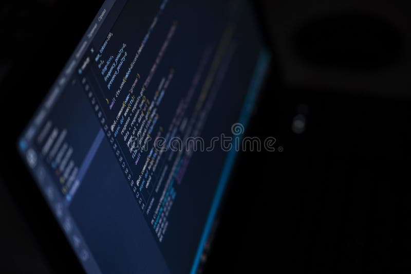 Working Hours Programming The Programmer Prints New Lines Of Html Stock Image Image Of
