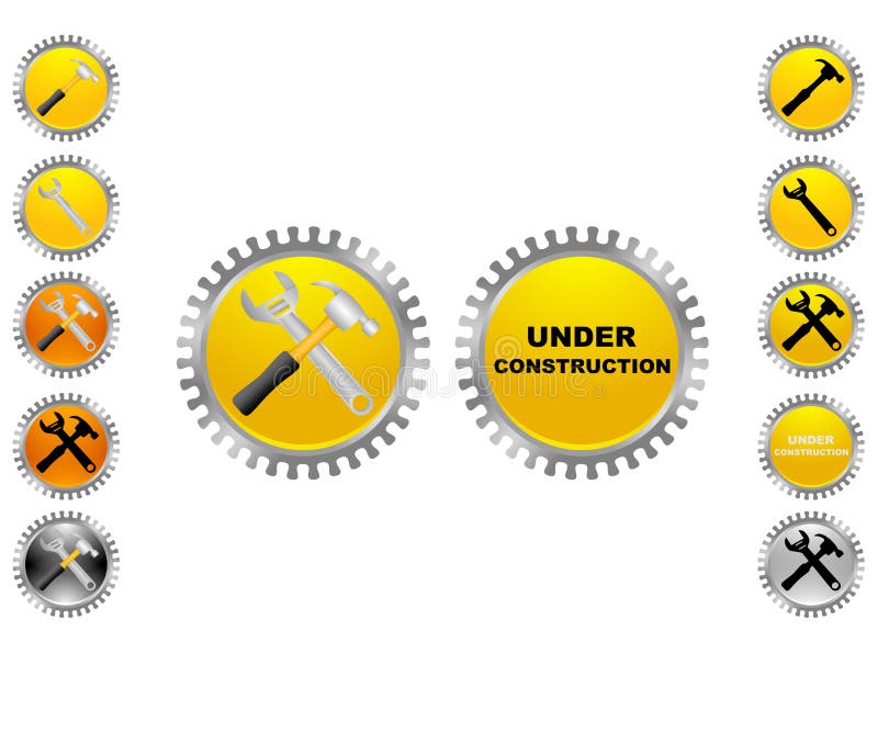 Working icon stock photo. Illustration of orange, button - 17316326