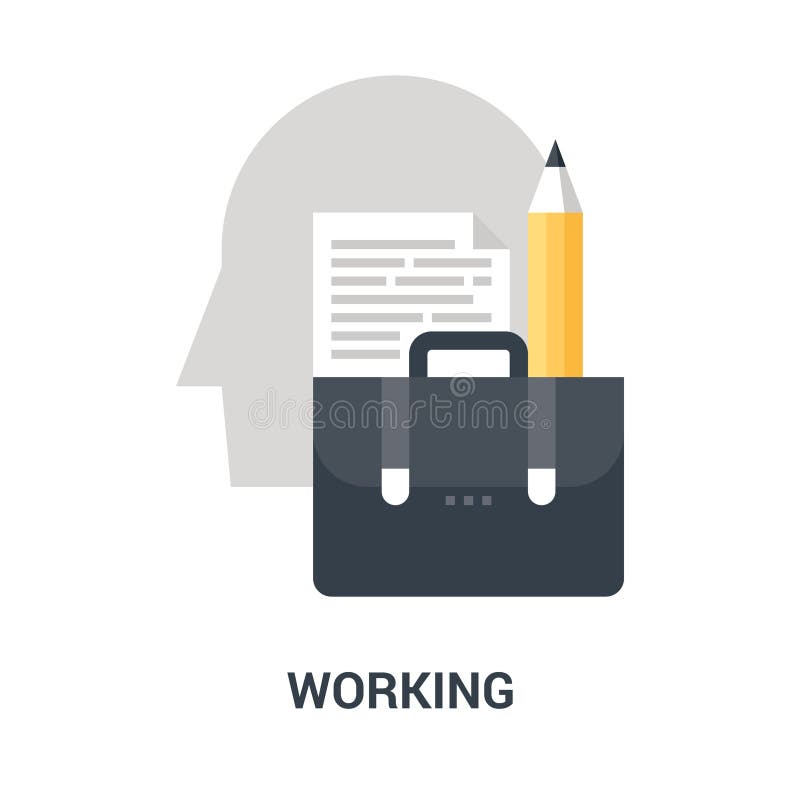 Working icon concept stock vector. Illustration of imagination - 364382238