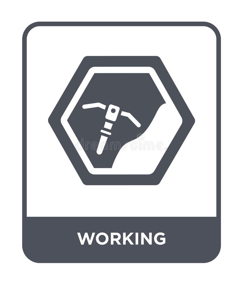 Working Icon in Trendy Design Style. Working Icon Isolated on White ...