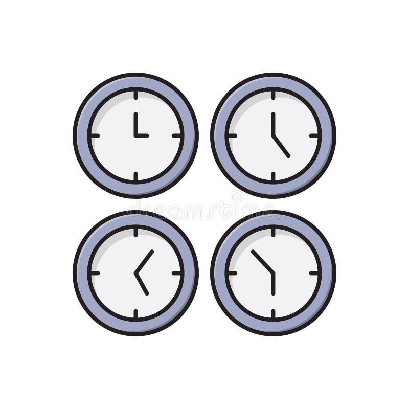 Working Vector Flat Color Icon Stock Illustration - Illustration of ...