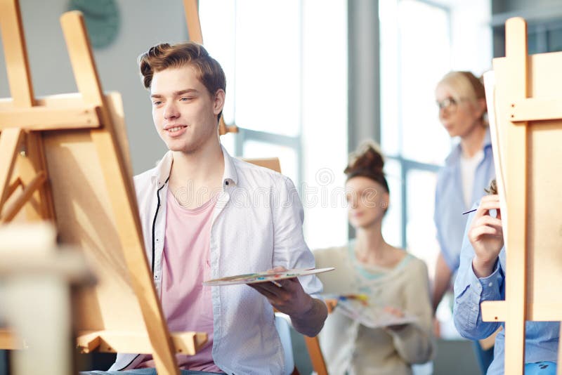 Working individually stock photo. Image of artist, painter - 116446274