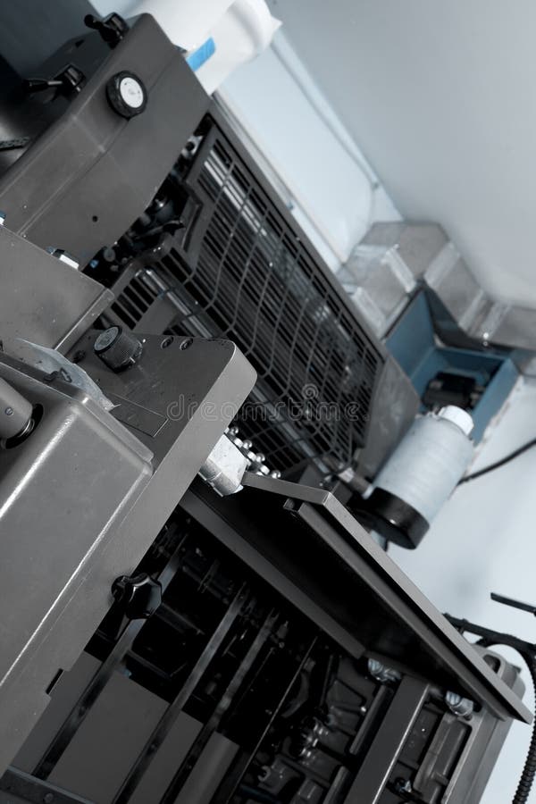 Working Industrial Machine in the Basement of Building Stock Image ...