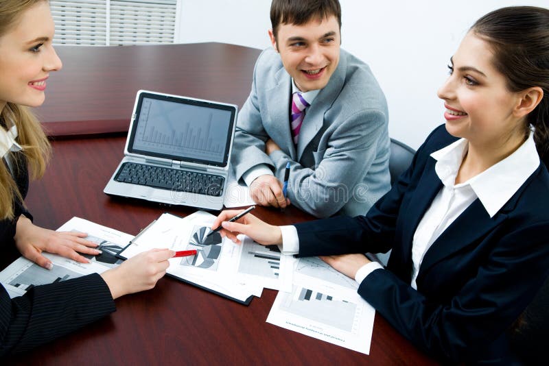 Working interaction stock photo. Image of chatting, interaction - 4719902