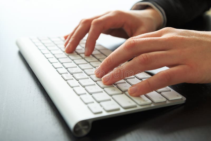 Working on keyboard stock image. Image of interior, mouse - 52505491