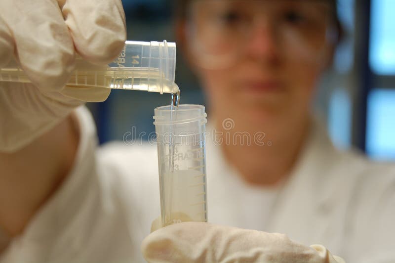 Working in Lab with Test Tubes Stock Image - Image of chemicals ...
