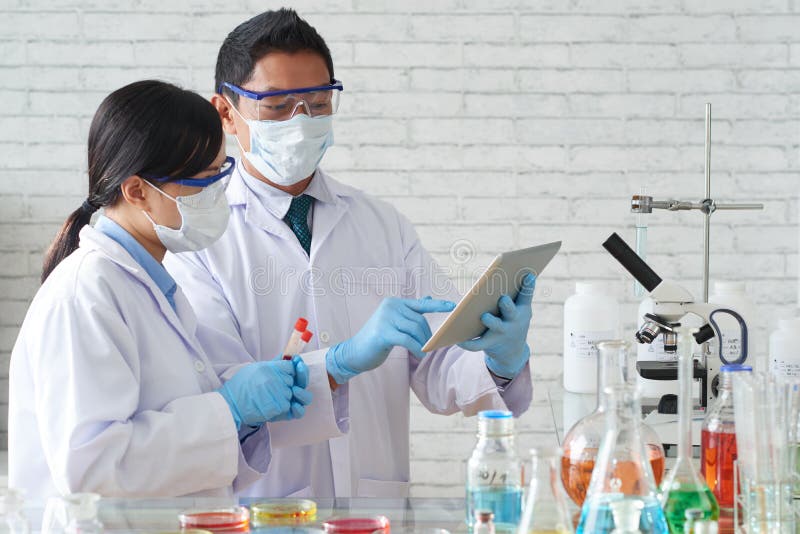Working in laboratory stock photo. Image of laboratory - 90934516