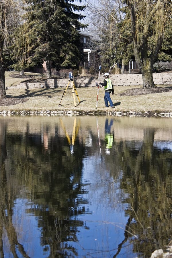 Land Surveyor Working with GPS Stock Photo - Image of theodolite ...