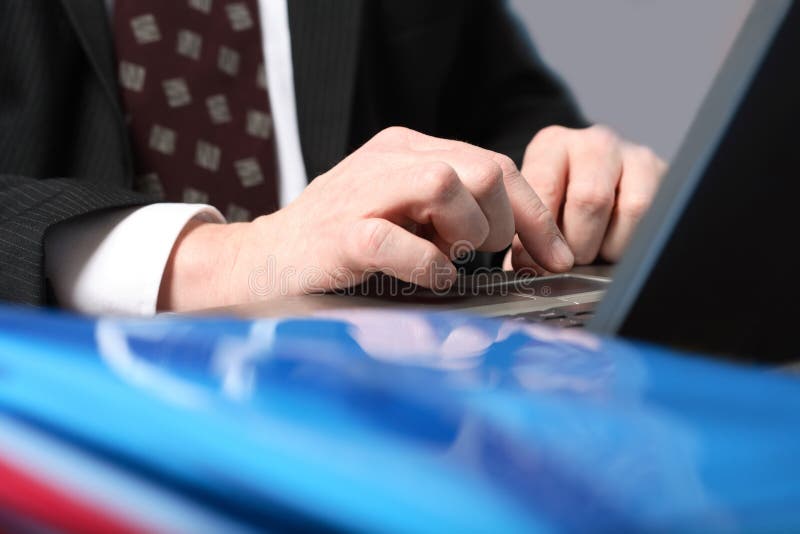 Working with laptop stock photo. Image of businessman - 2066584